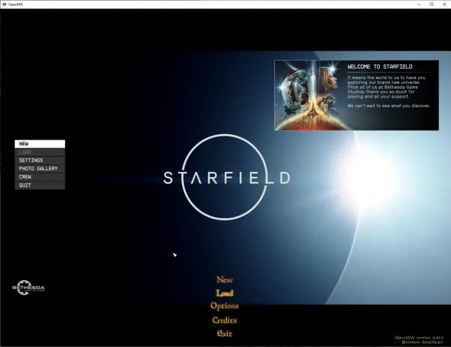 A controversa tela do menu principal de Starfield chega a Morrowind ...